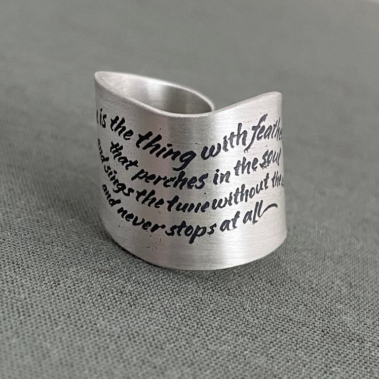 Sterling Emily Dickinson Ring Lisa Hopkins Design