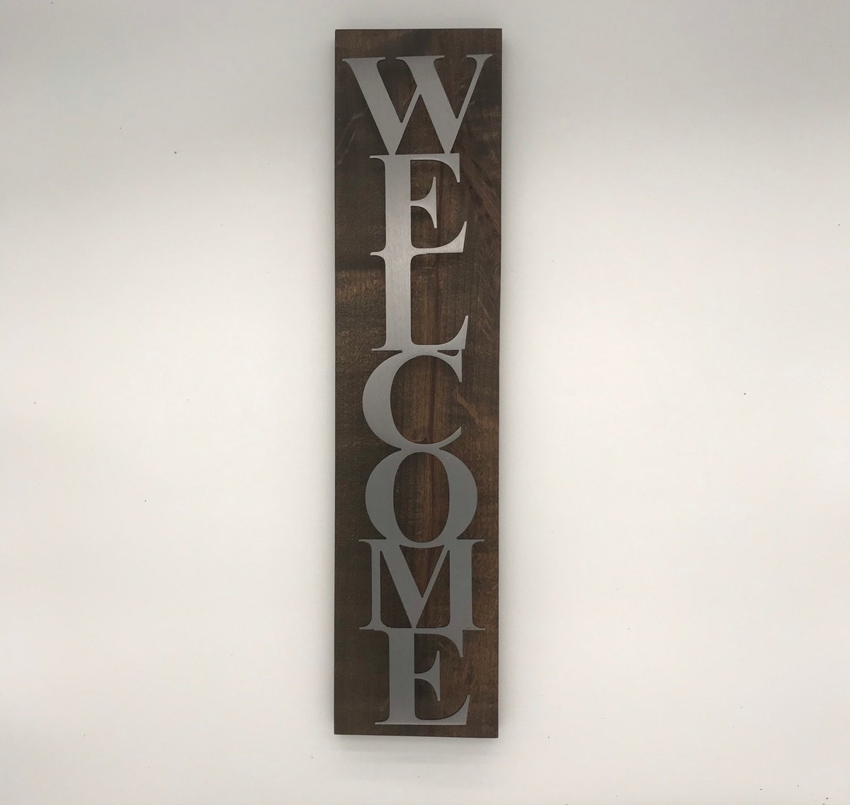 Welcome Sign with Block Text on Knotty Alder | Ricki and Sons
