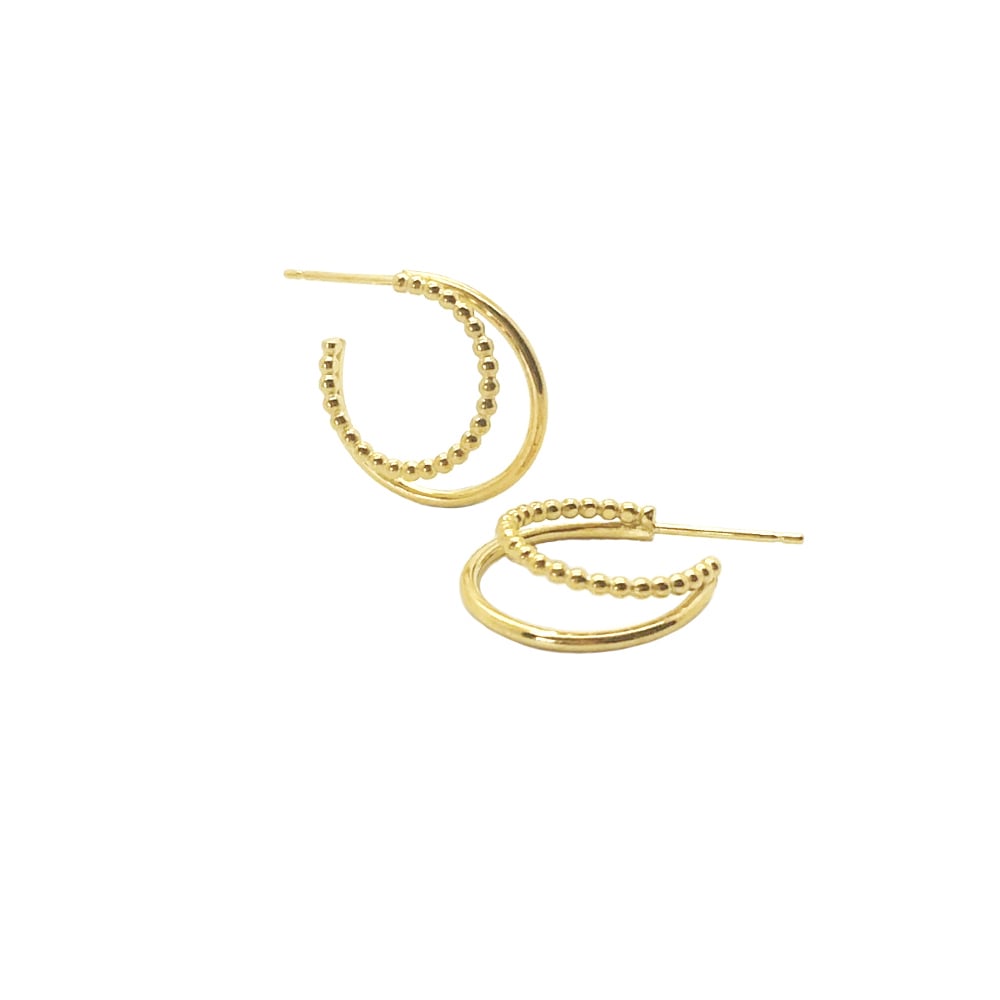 Silver pearl & seedpod hoops | Mayah Jewellery LTD