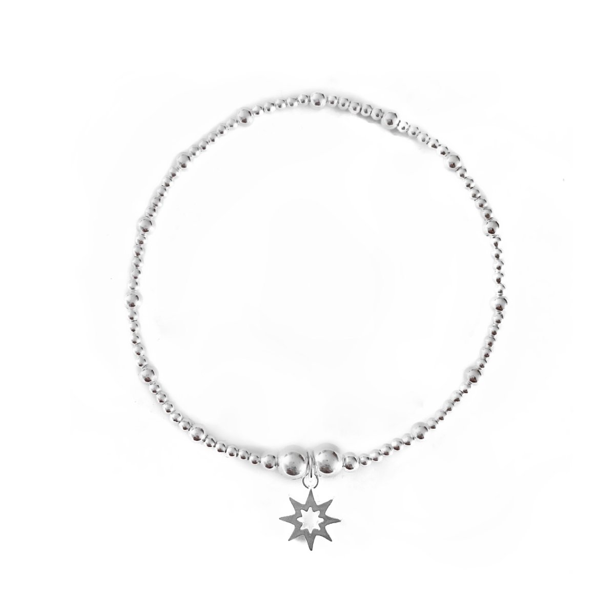 With Grace Jewellery — Sterling Silver Sun Charm Bracelet