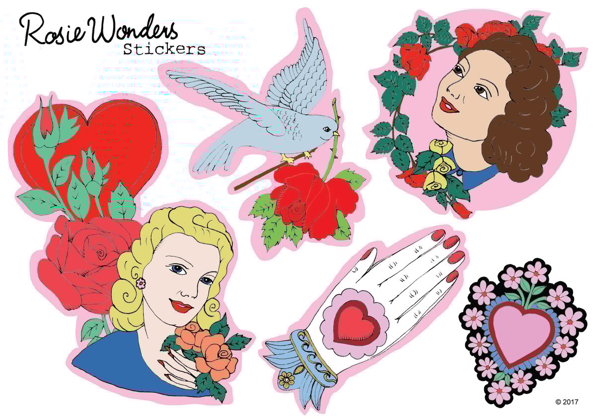 50% reduced! Lovely Ladies Stickers | Rosie Wonders