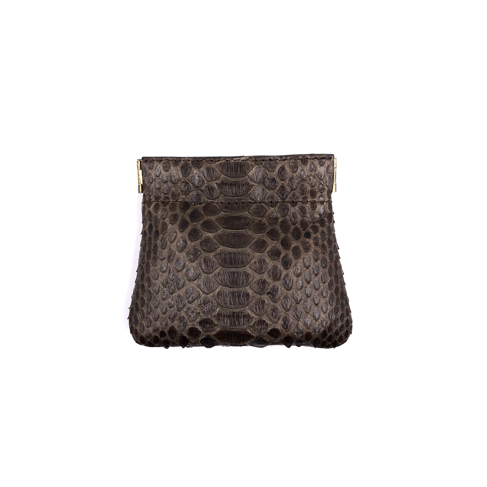 Light brown Python clic-clac purse | O'Leary