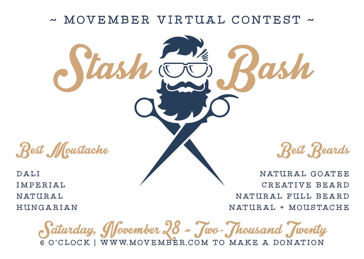 Movember Virtual Mustache Party Invitation | Small Moments