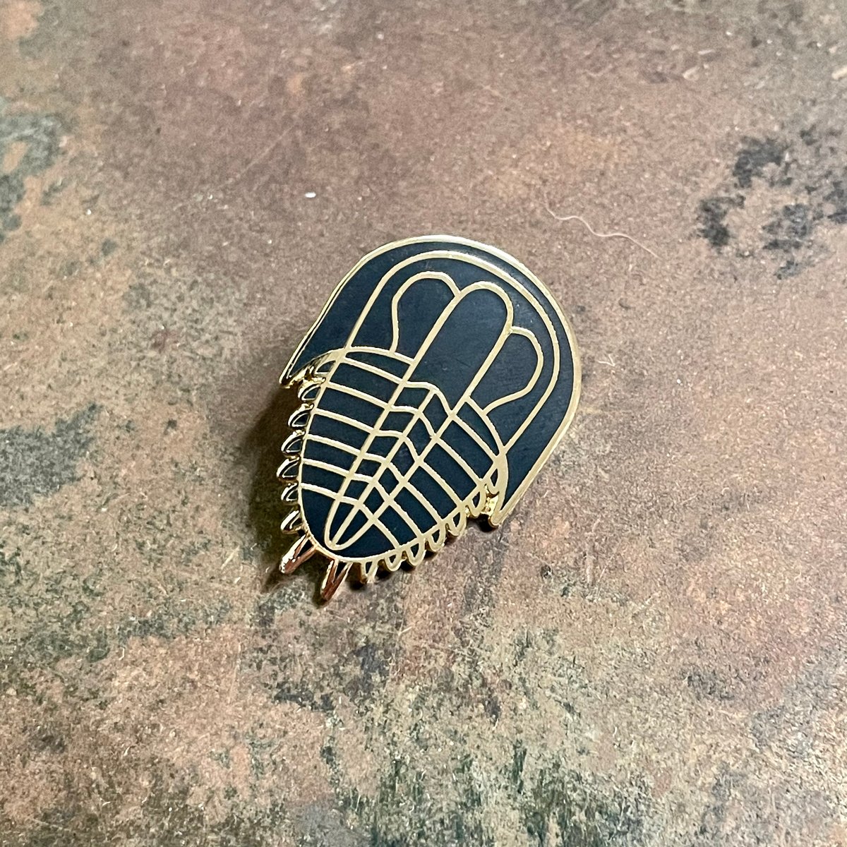 Trilobite Pin - Black and Gold | Bison Bison Supply