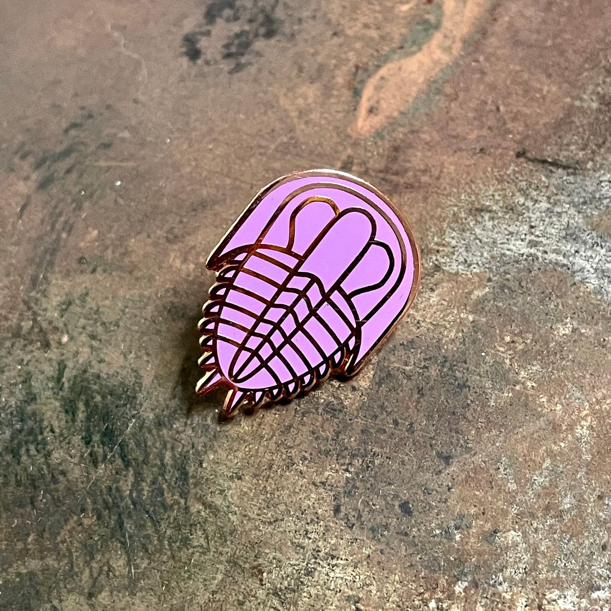 Trilobite Pin - Lavender and Copper | Bison Bison Supply