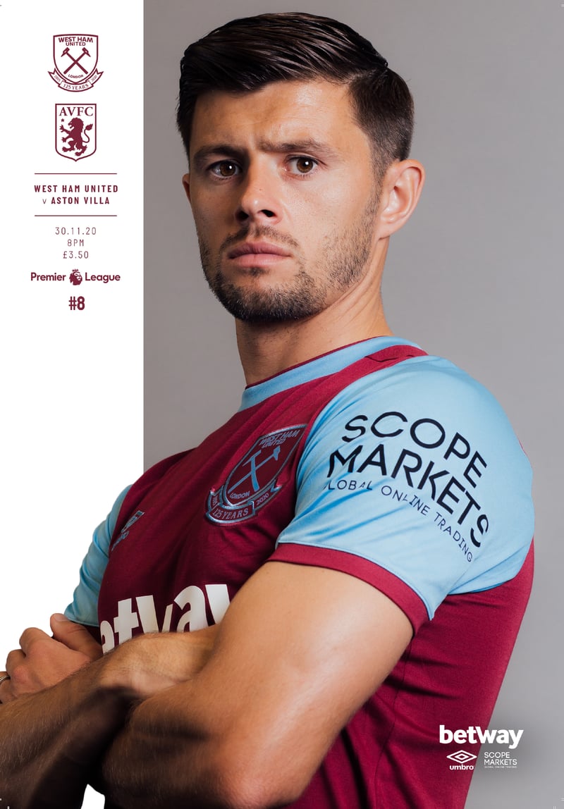 West Ham United v Aston Villa 30/11/20 *Including uk postage ... West Ham United v Aston Villa 30/11/20 *Including uk postage ...