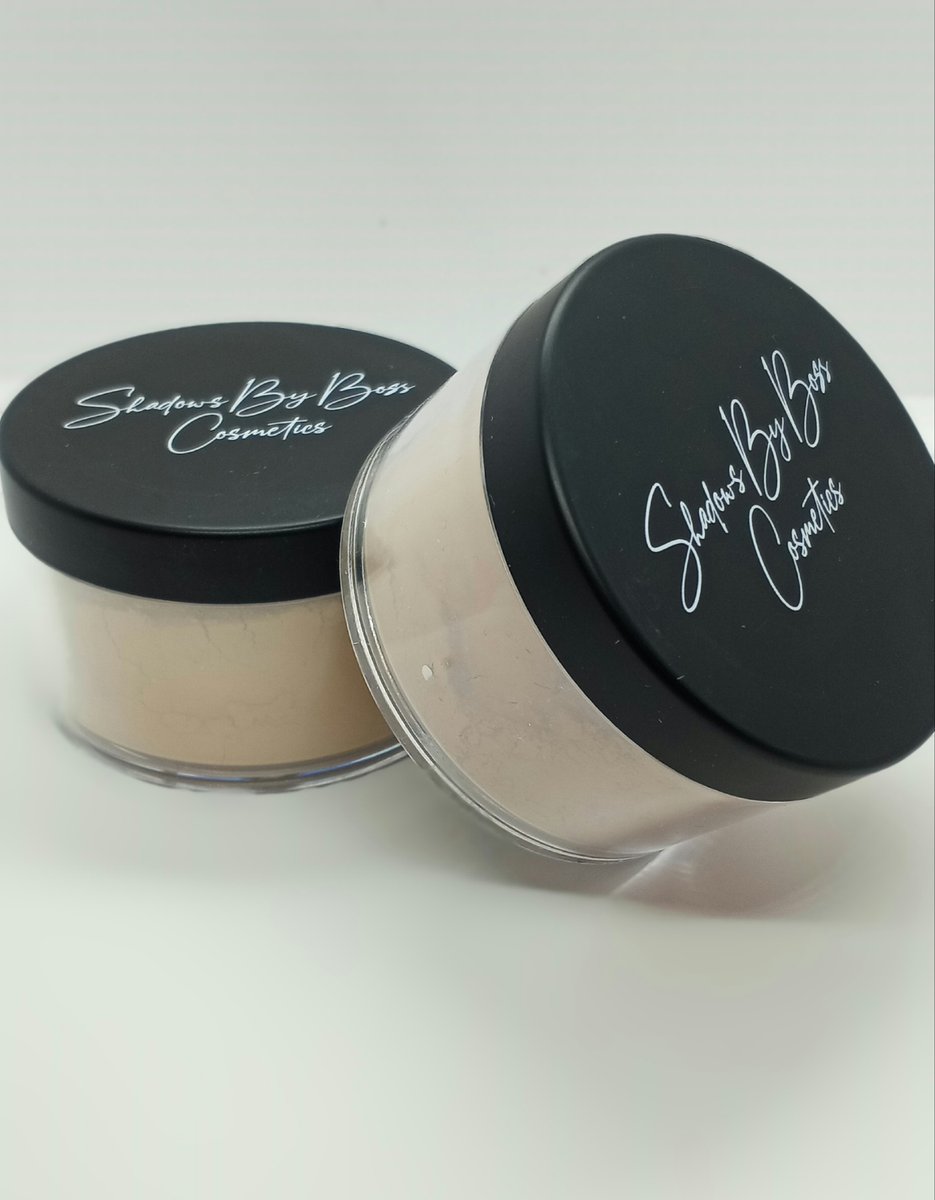 Silk Loose Setting Powder (Clear w/ Black Top) | Shadows By Boss Cosmetics