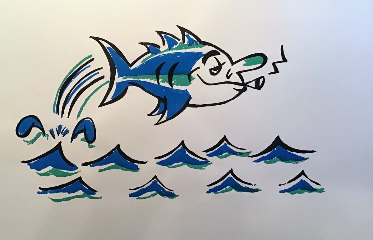 SMOKING FISH | Black Pisces Prints