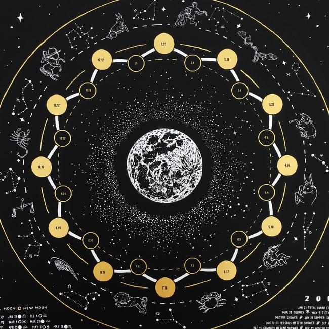 2019 lunar calendar / 2019 misprints | V Adams Prints