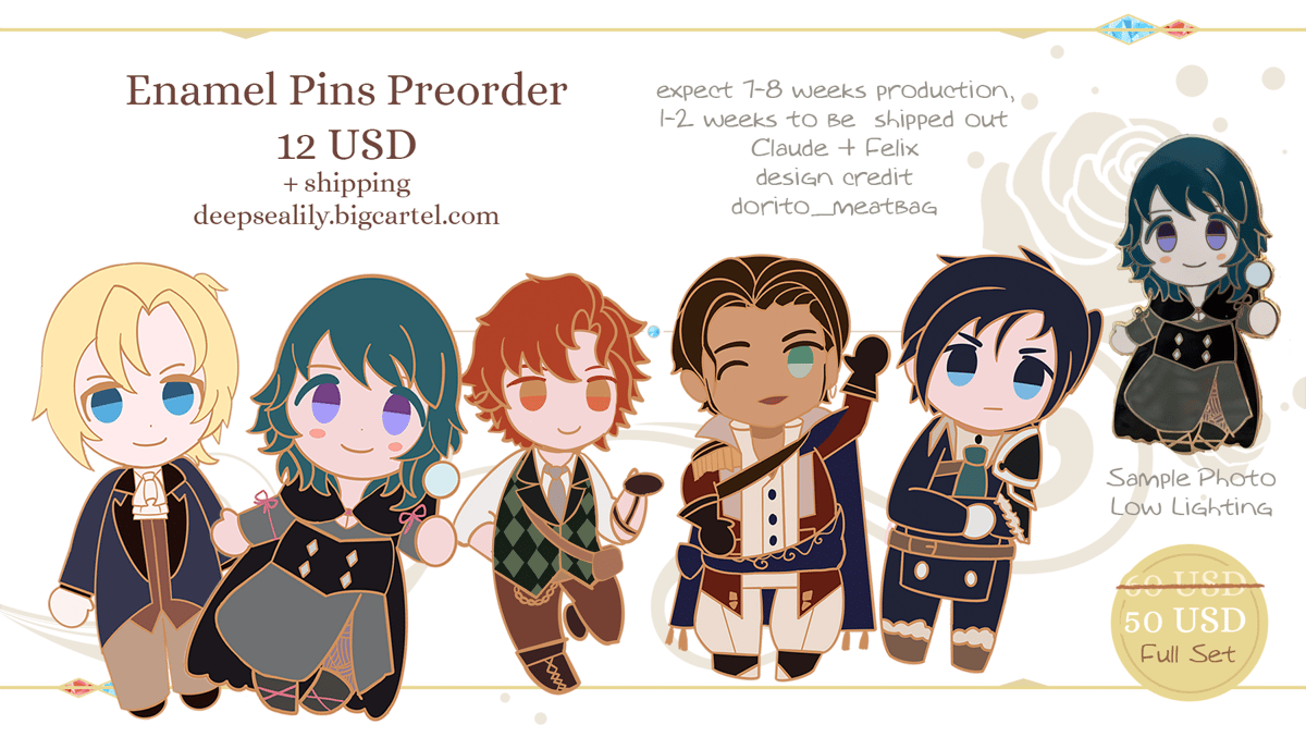 enamel pins | deepsealily’s art