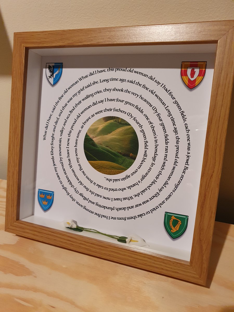 Four Green Fields box frame. | Proclamation Prints