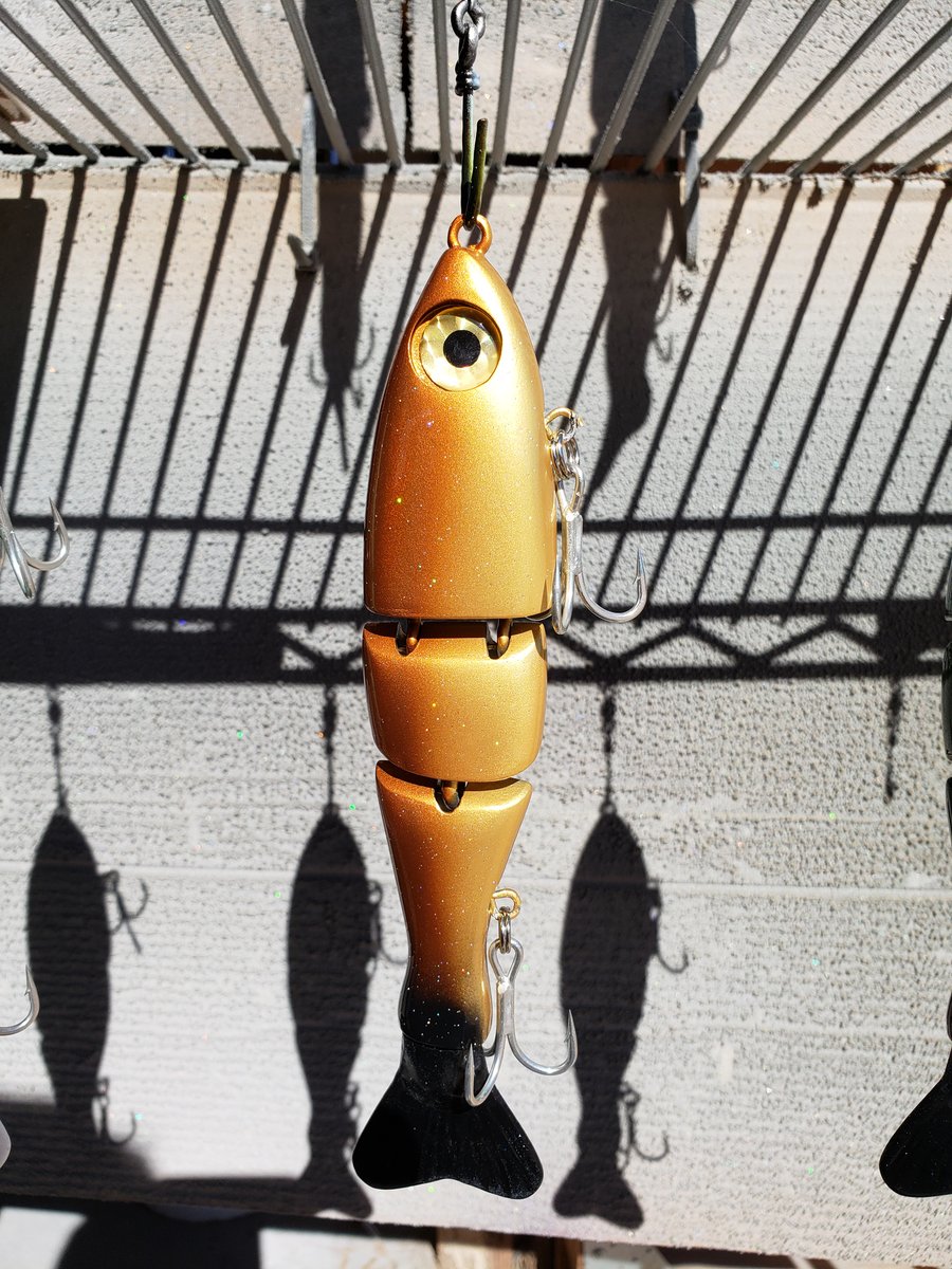 3/4 Goldbar. Calico Killer. 8 inch, | Triple Trout - Handcrafted Swim Baits