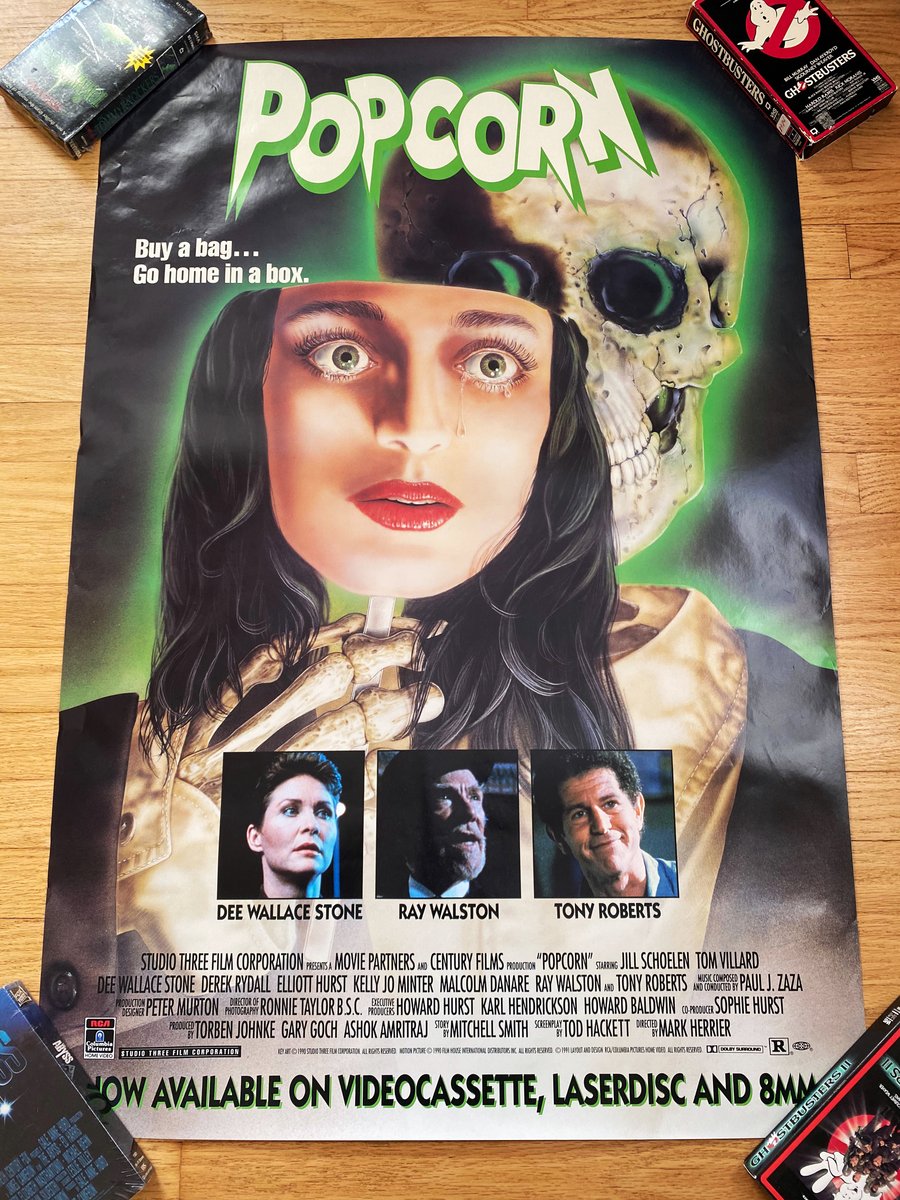 1991 POPCORN Original RCA Home Video Promotional Movie Poster | Time ...