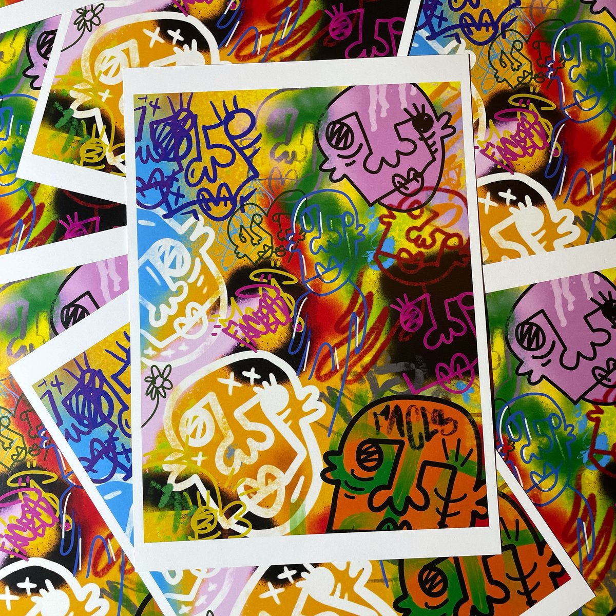 Faces scribble print | FacesORFaces