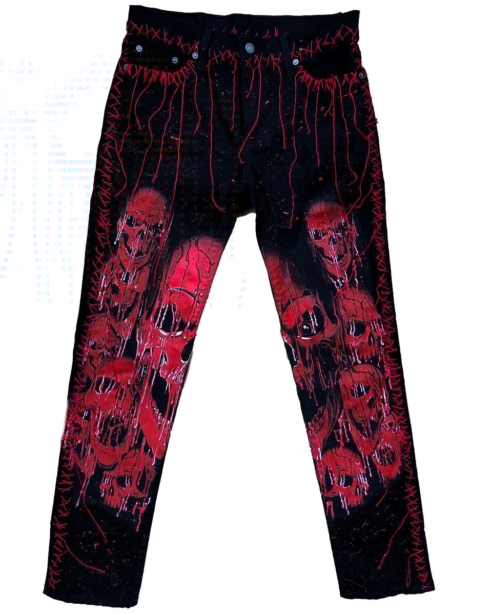 “Blood” jeans | LunaTaylorArt