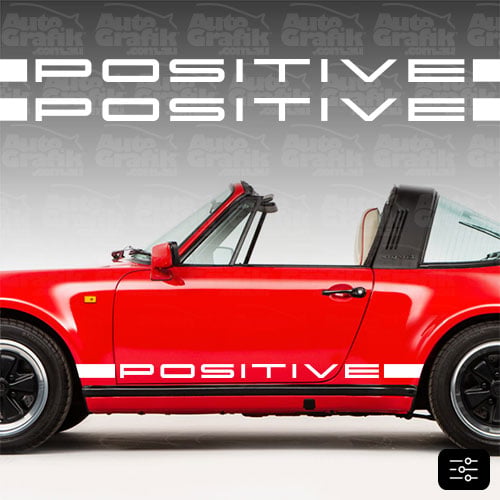 Auto Grafik Decals — POSITIVE HERITAGE TYPE SIDE SCRIPT DECAL SET ...