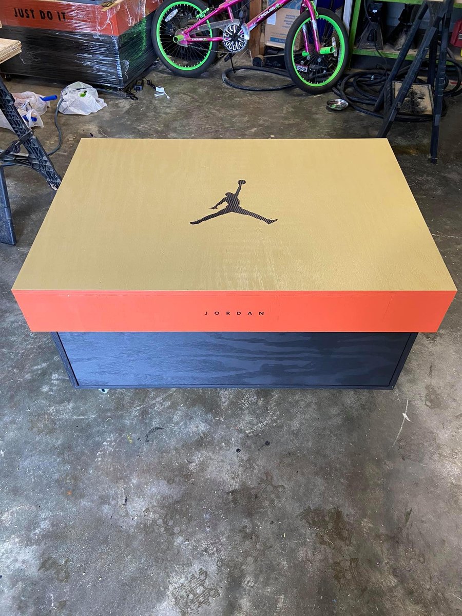 Jordan 12 Giant Shoebox Storage | Dame's Custom Woodwork