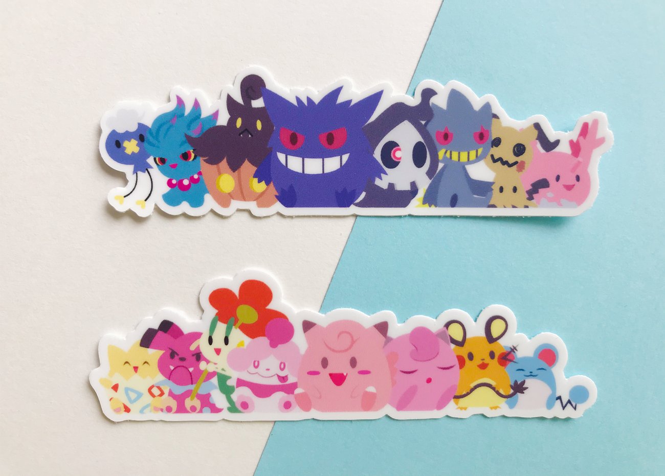 Set of 2 Pokemon Fairy and Ghost Type Sticker | Stephology