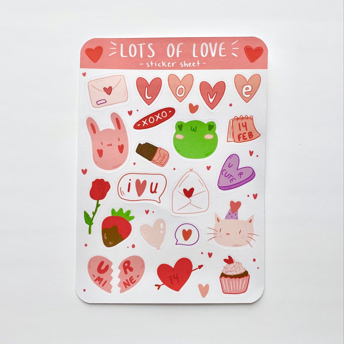 Lots of Love Sticker Sheet | brookeillust