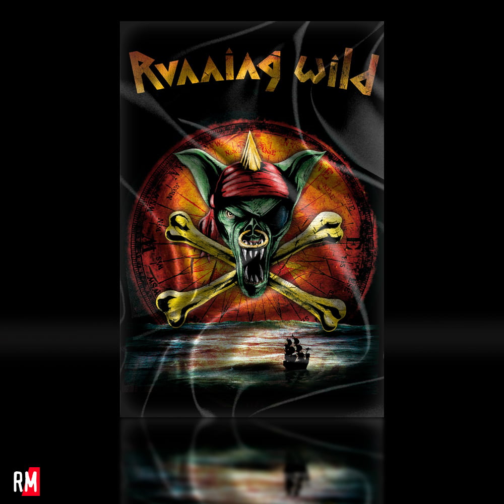 Running Wild Adrian poster flag | ROCK MARK MERCH EUROPE