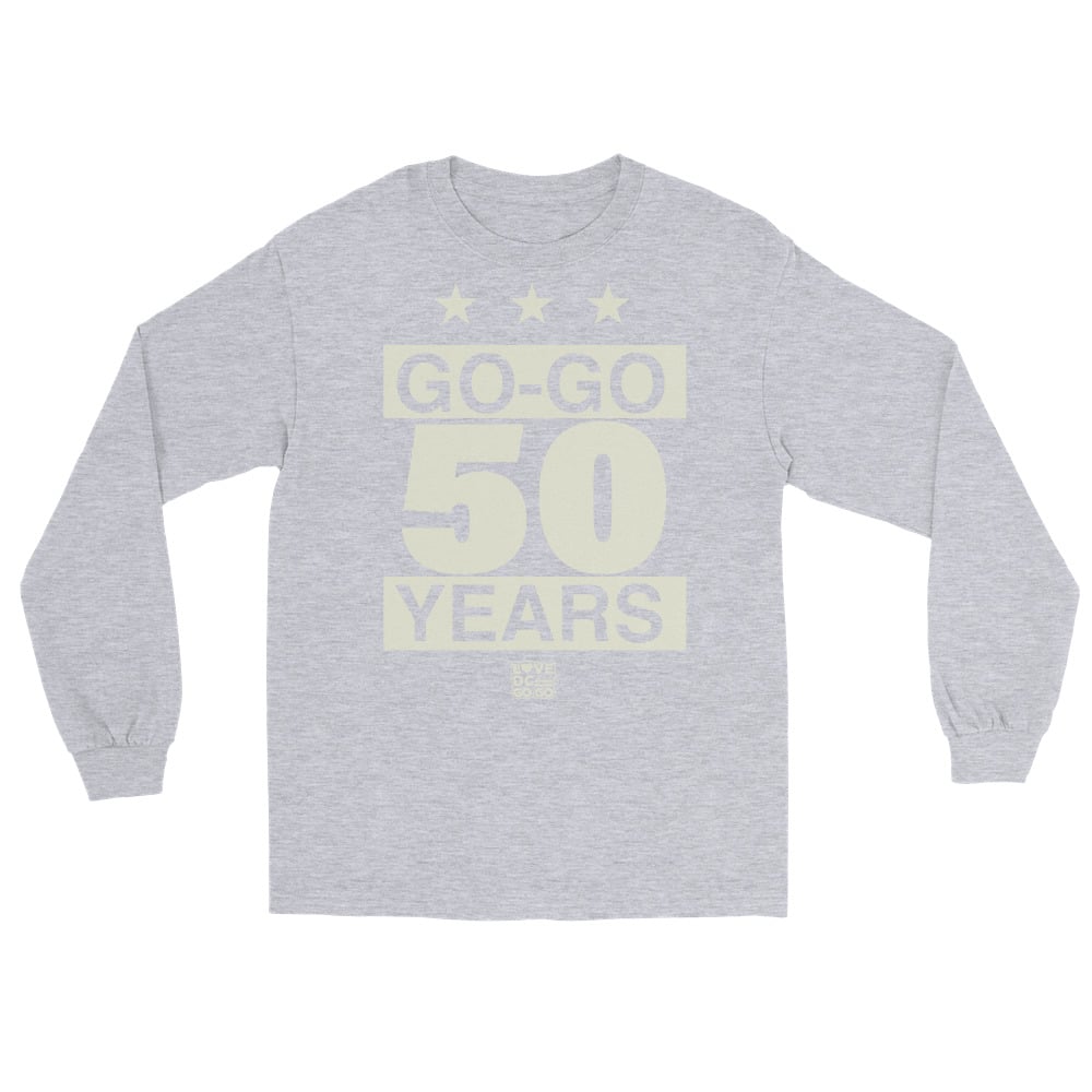 LOVE DC GOGO "GO-50 THREE-STAR" Anniversary Seal Gray Men’s Long Sleeve ...