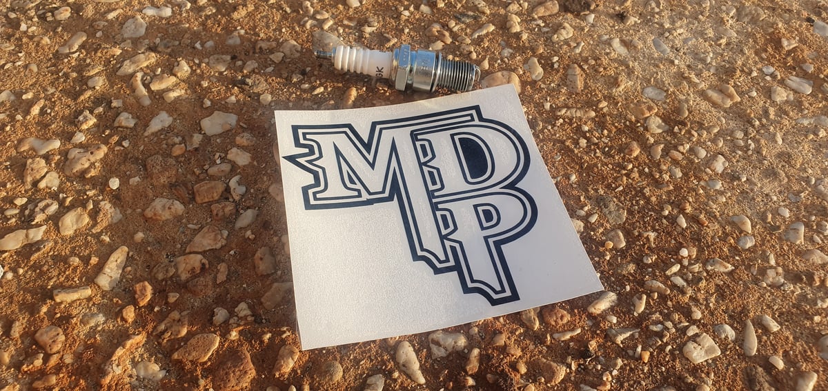 MDP Logo DIE CUT Stickers 100mmX100mm | Might Die Productions