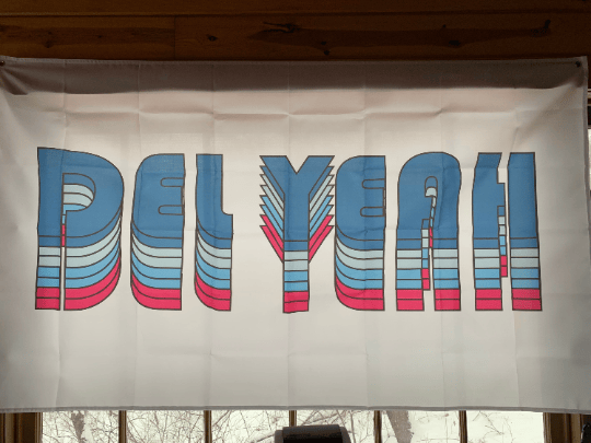 DEL YEAH Full Size Flag (BLUES/PINK/WHITE) | Jamgrass Designs