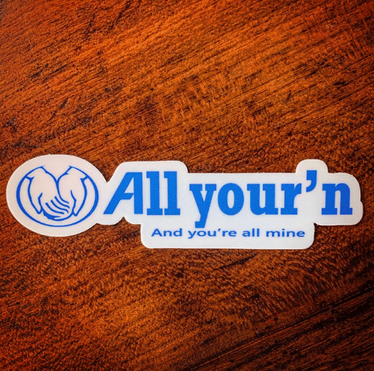 Tyler Childers fan art - ALL YOURN sticker | Jamgrass Designs