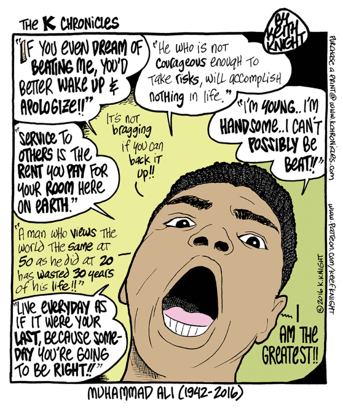 Muhammad Ali cartoon print | Buy Keith Knight Stuff