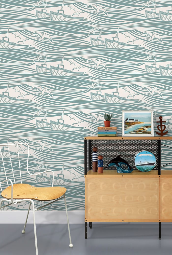 Whitby Wallpaper - High Tide | Mini Moderns