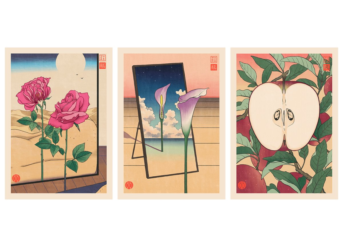 The Other Half Triptych Poster Set | jasonchuangart