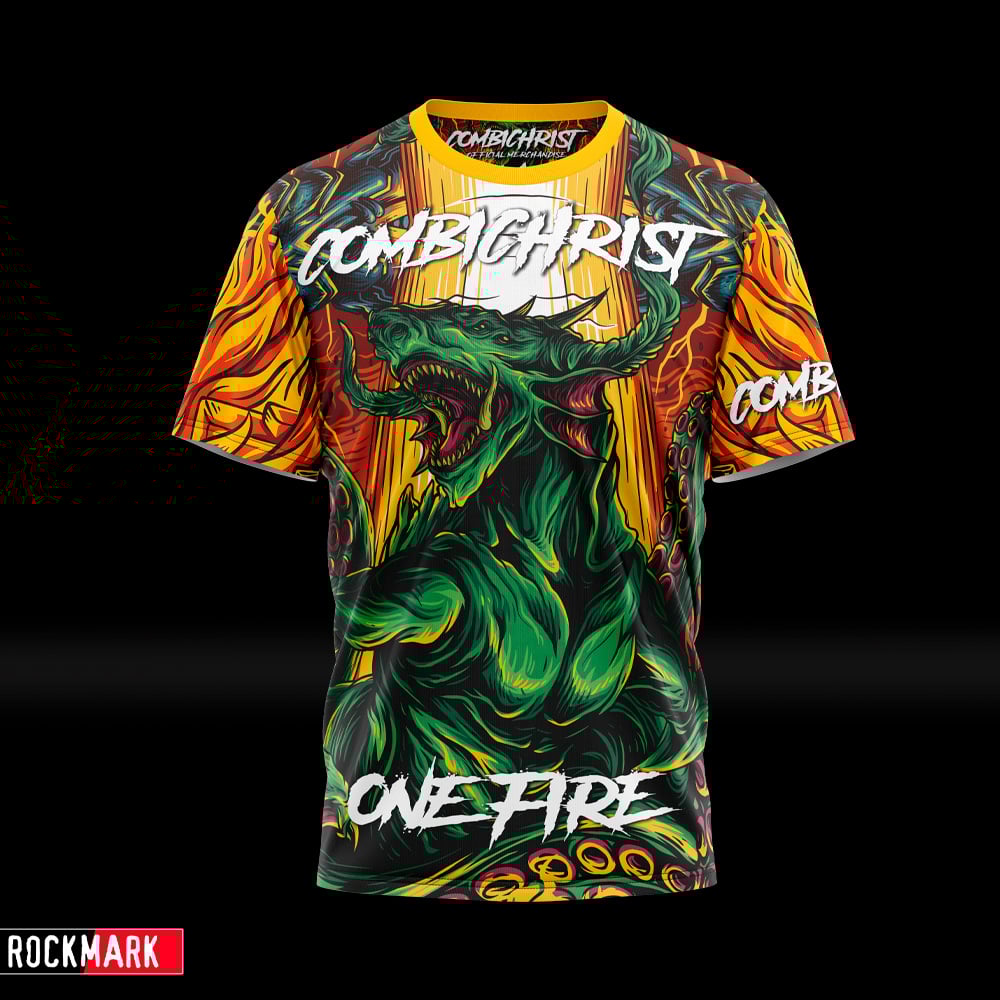 Combichrist "One Fire" Allover T-shirt | ROCK MARK MERCH EUROPE