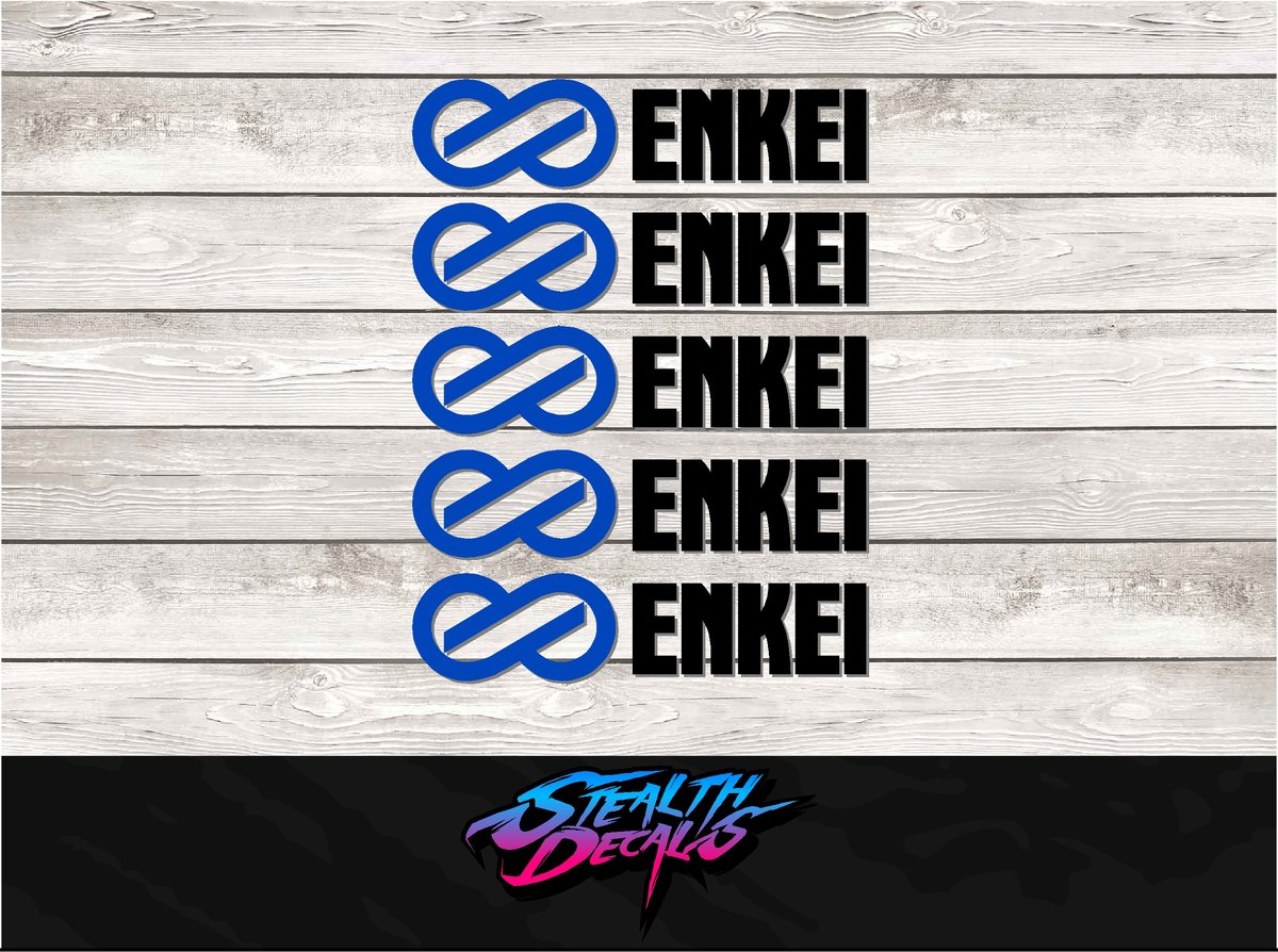 ENKEI Rim Decal Stickers x 5 pcs. | Stealth Decals