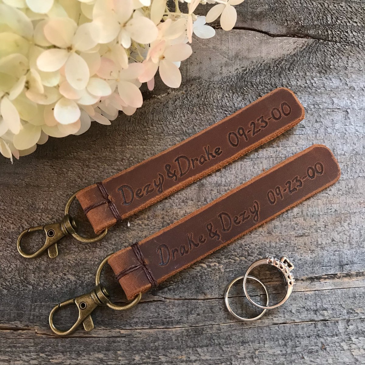 Couples Name Key Fob | Everlongardener Handmade