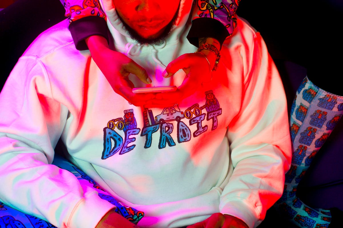 Detroit Hoody in White | Shoot Dope Spot