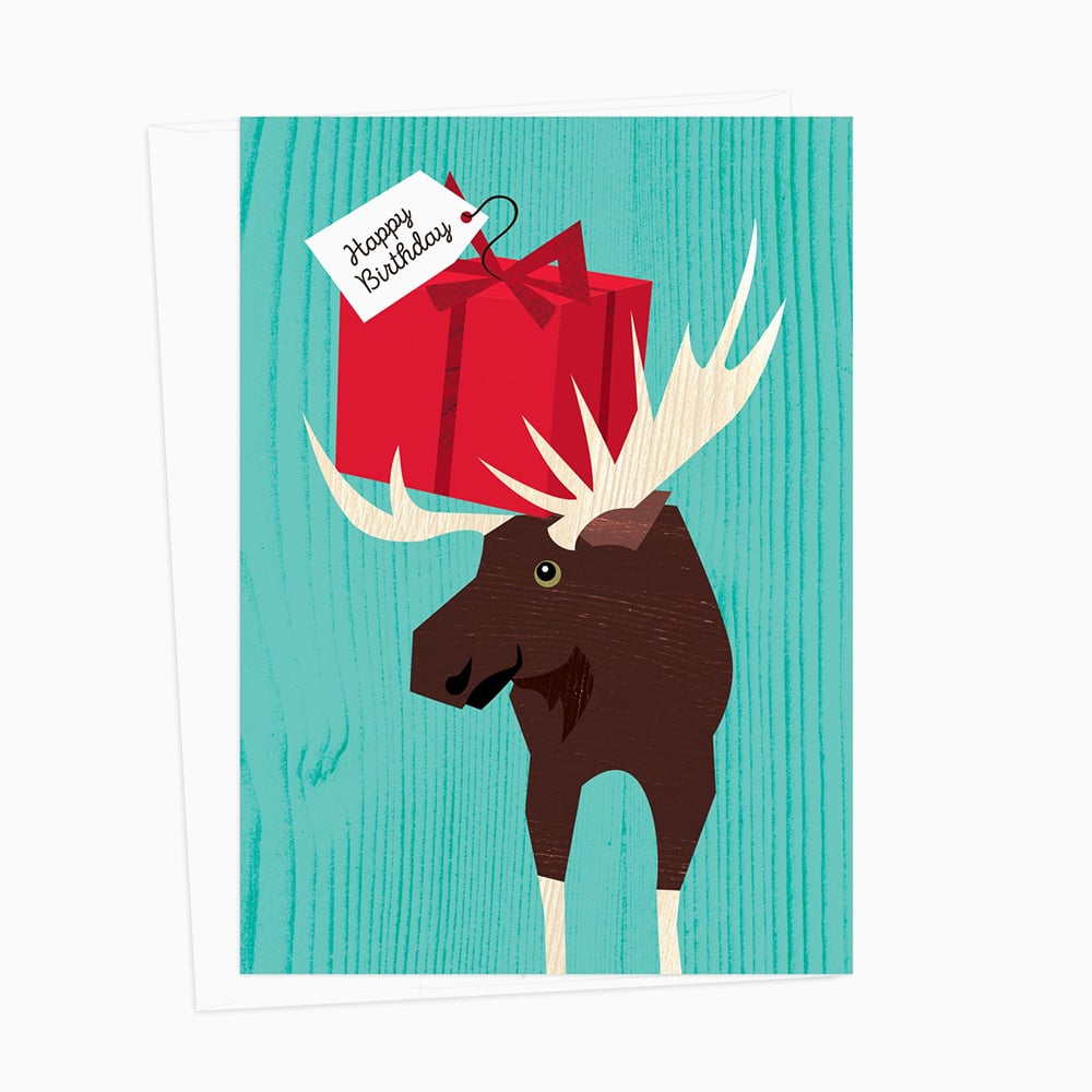 Happy Birthday Moose Card | Tiny Print Shop