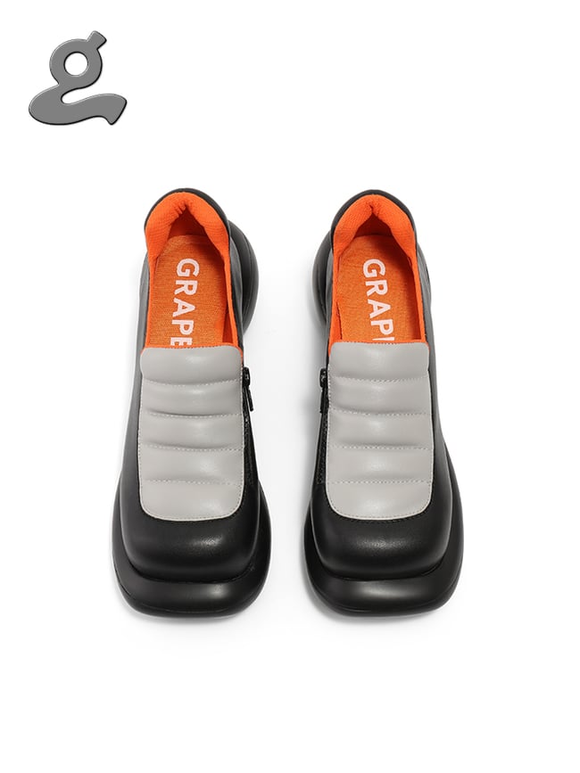 Grey/Black Platform Shoes | GRAPE