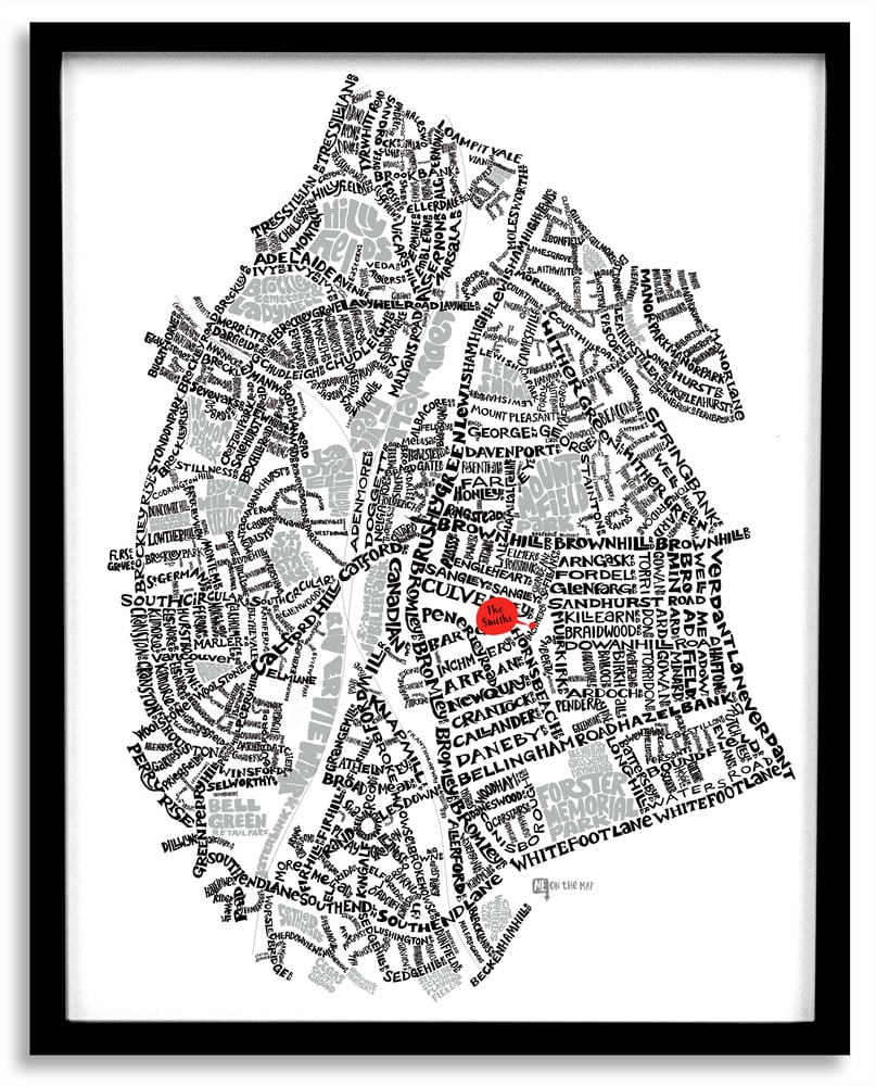 Catford SE6 & Hither Green SE13 - London Type Map - White | Me On The Map