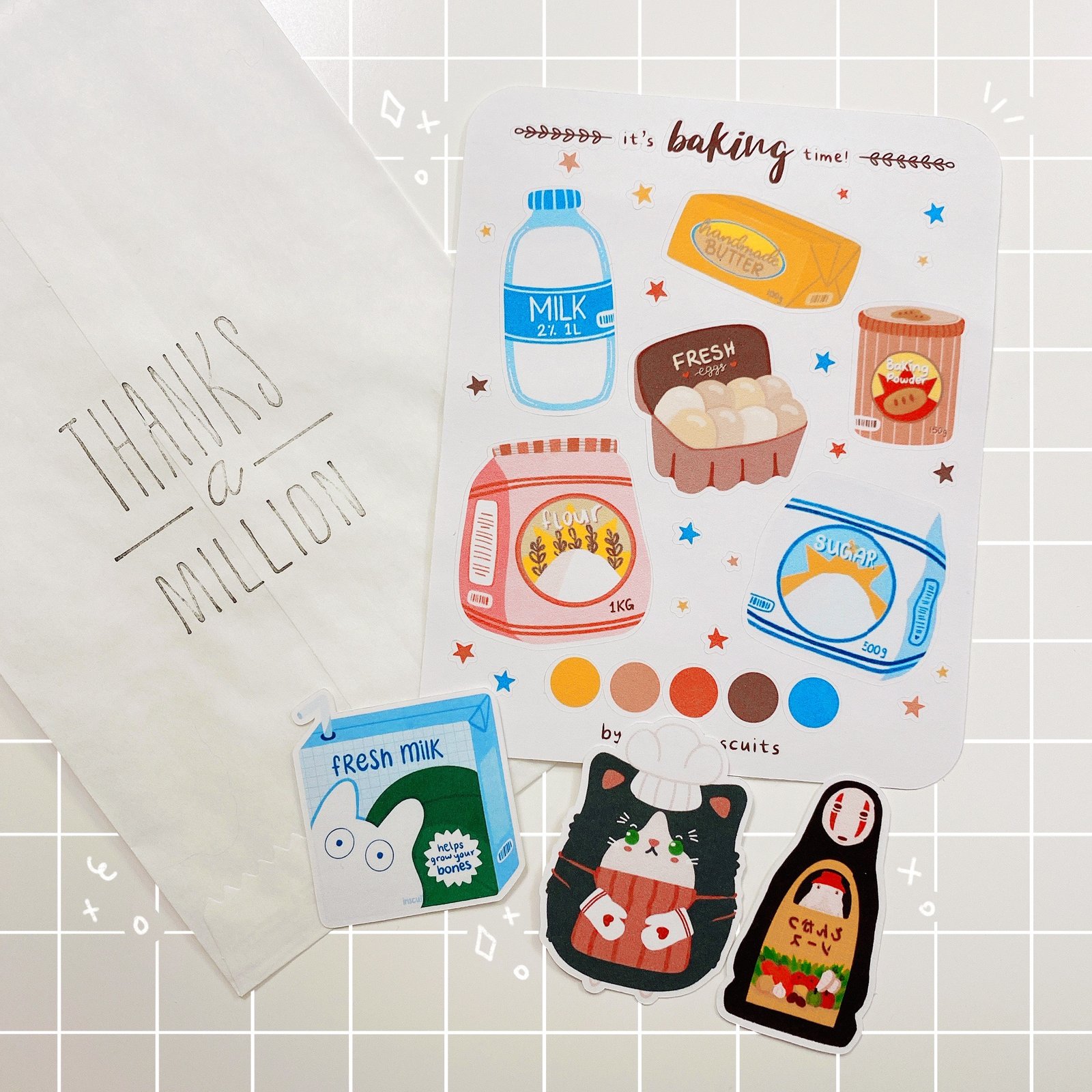 Scrapbooking Aesthetic Stickers Oops Stickers Oops Sticker Bag Bullet ...