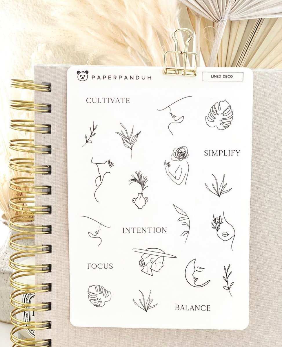 Transparent Line Deco Stickers | paperpanduh