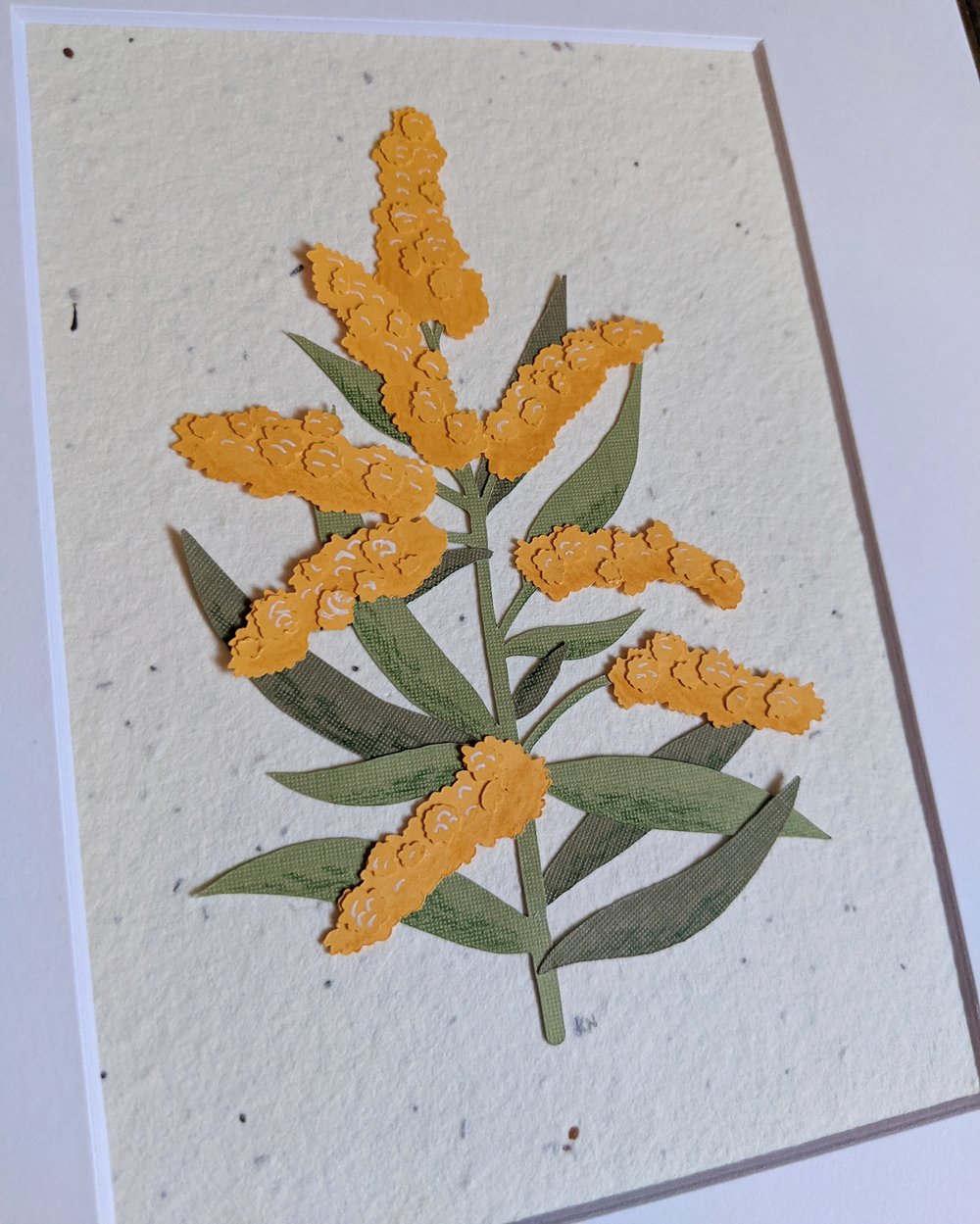 Cut Paper Goldenrod | Katie Nieland Art