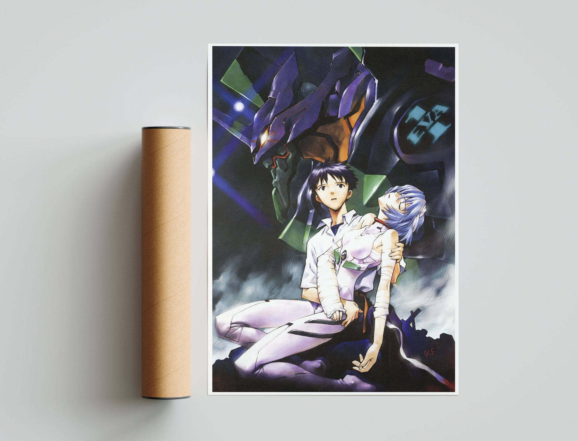 Shinji & Rei - Neon Genesis Evangelion, Mecha Anime Poster | Architeg ...