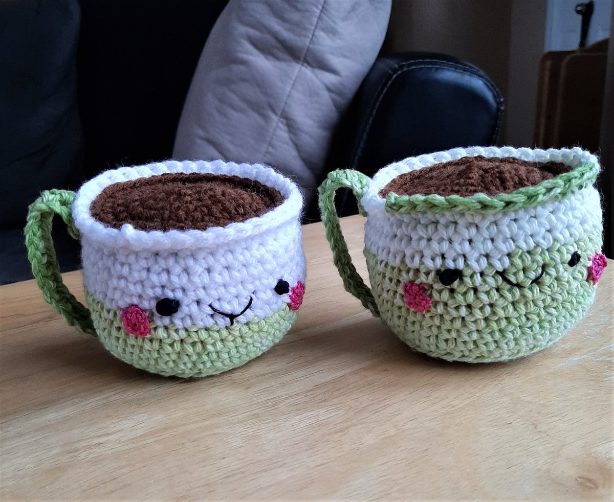 Set of Two Crochet coffee cups | Multifarious Nature