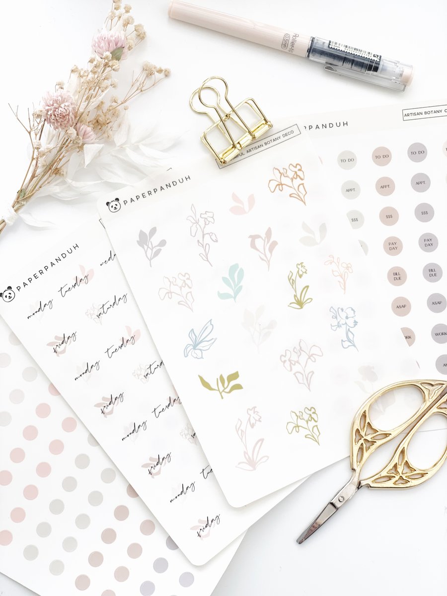 Transparent Colorful Artisan Botany Kit | paperpanduh