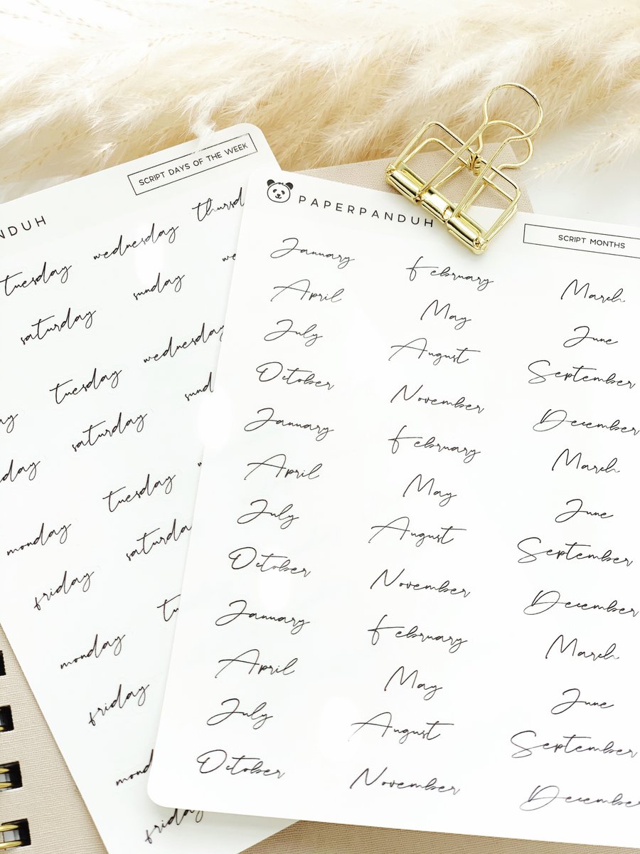 Transparent Days Of The Week | paperpanduh