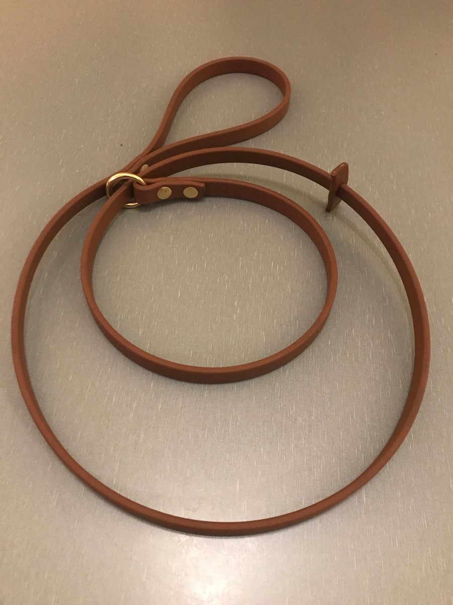 1.28m Biothane® Traditional Slip Lead - Mid-brown | Specialist Gundog Leads