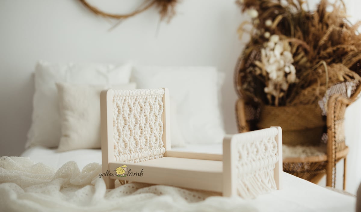 « original macrame bed -NB up to sitters 5 mm - pre order » / Yellow Lamb