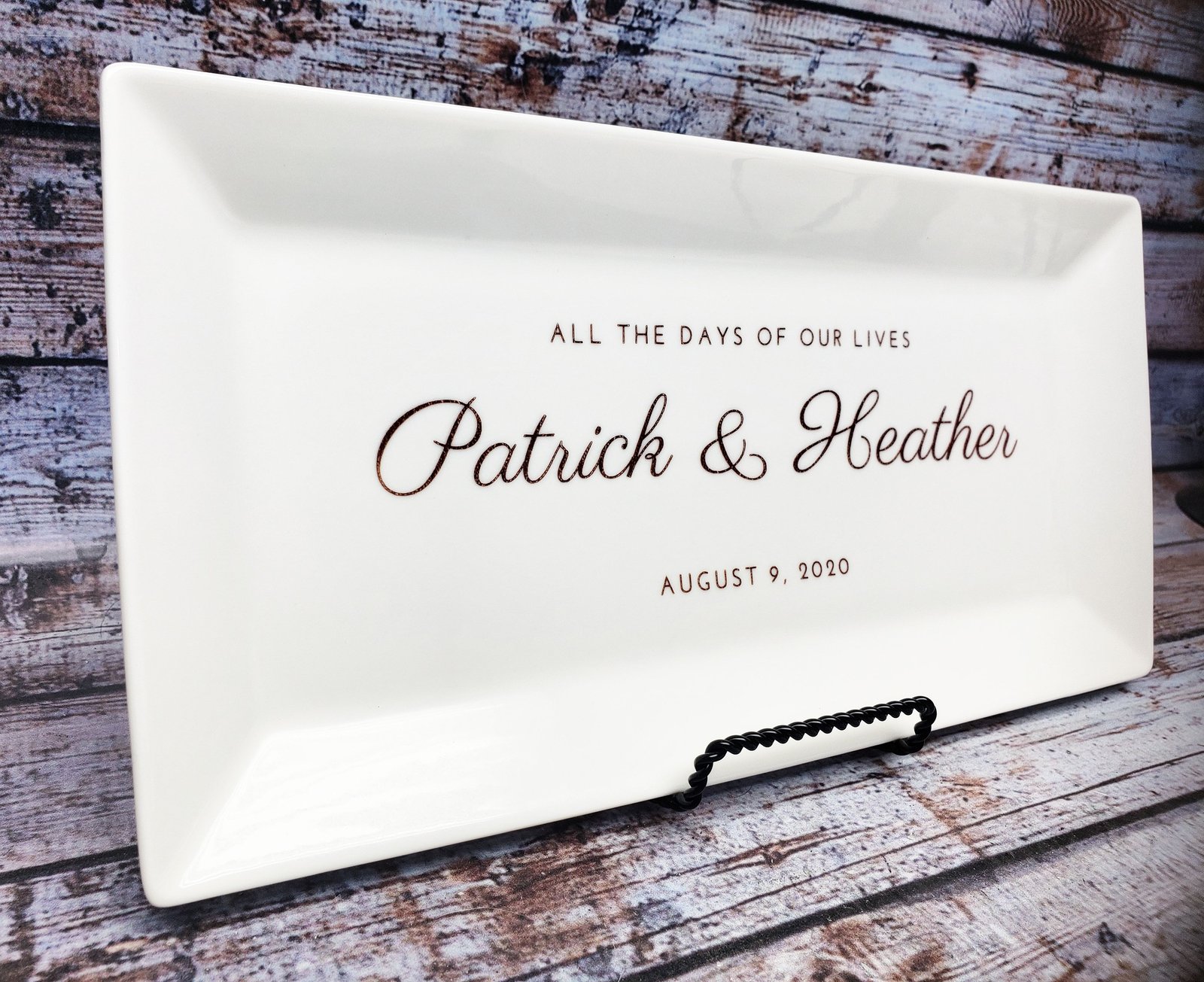 Custom Wedding Platter Anniversary Platter / ArtSmith