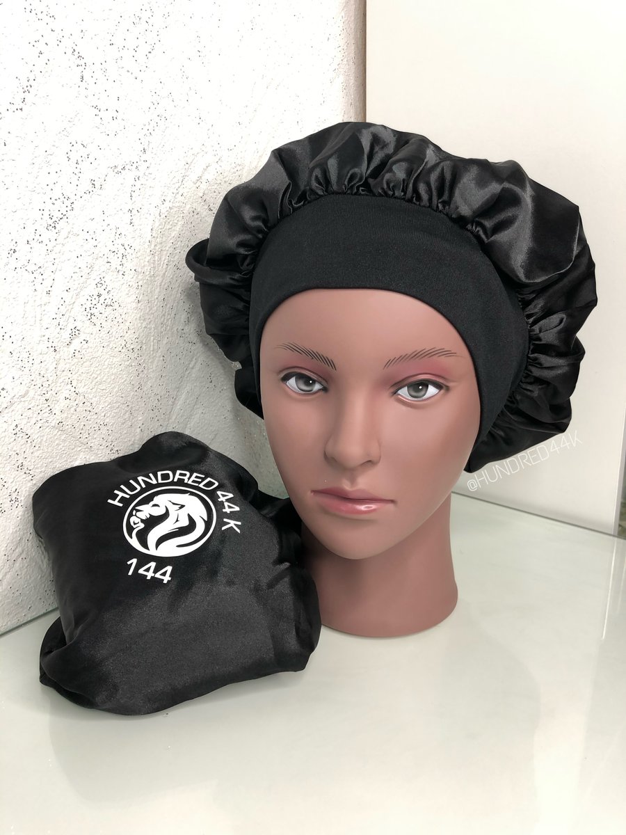 WIDE BAND BONNET- BLACK | HUNDRED44K