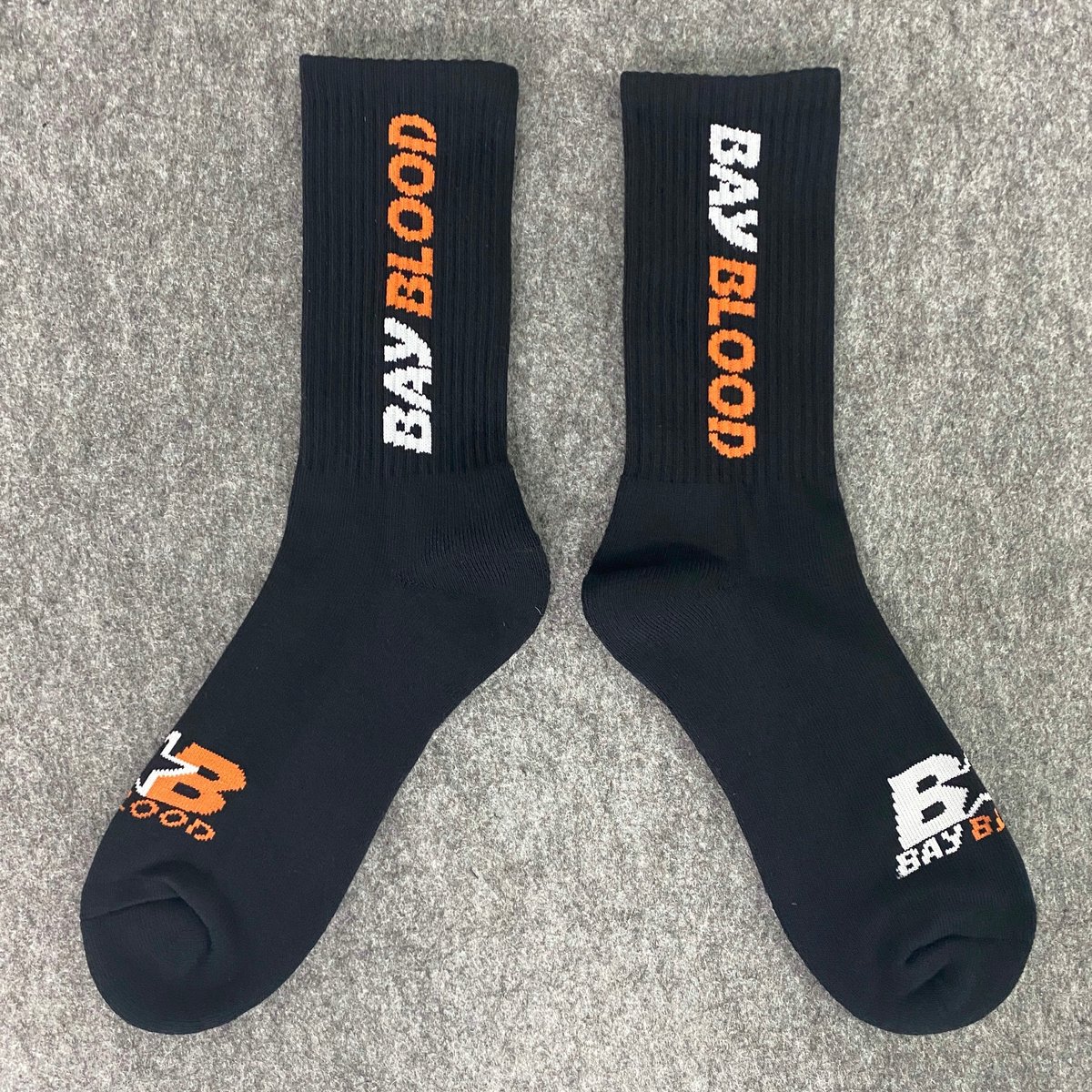 Bay Blood All Star Socks (black/orange) | Bay Blood Clothing